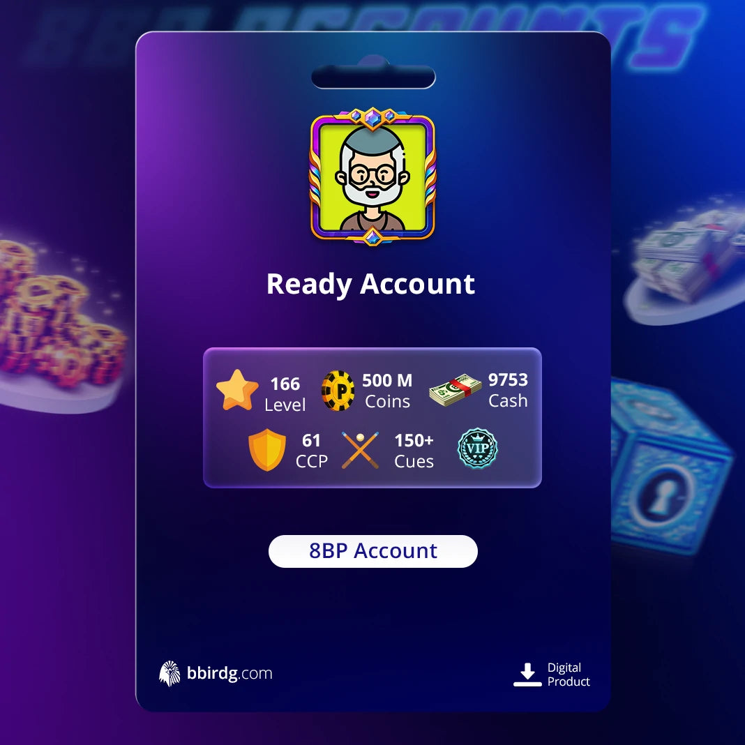 Diamond VIP 8 Ball Pool Account: 500M Coins, 9500+ Cash & 150+ Cues ...