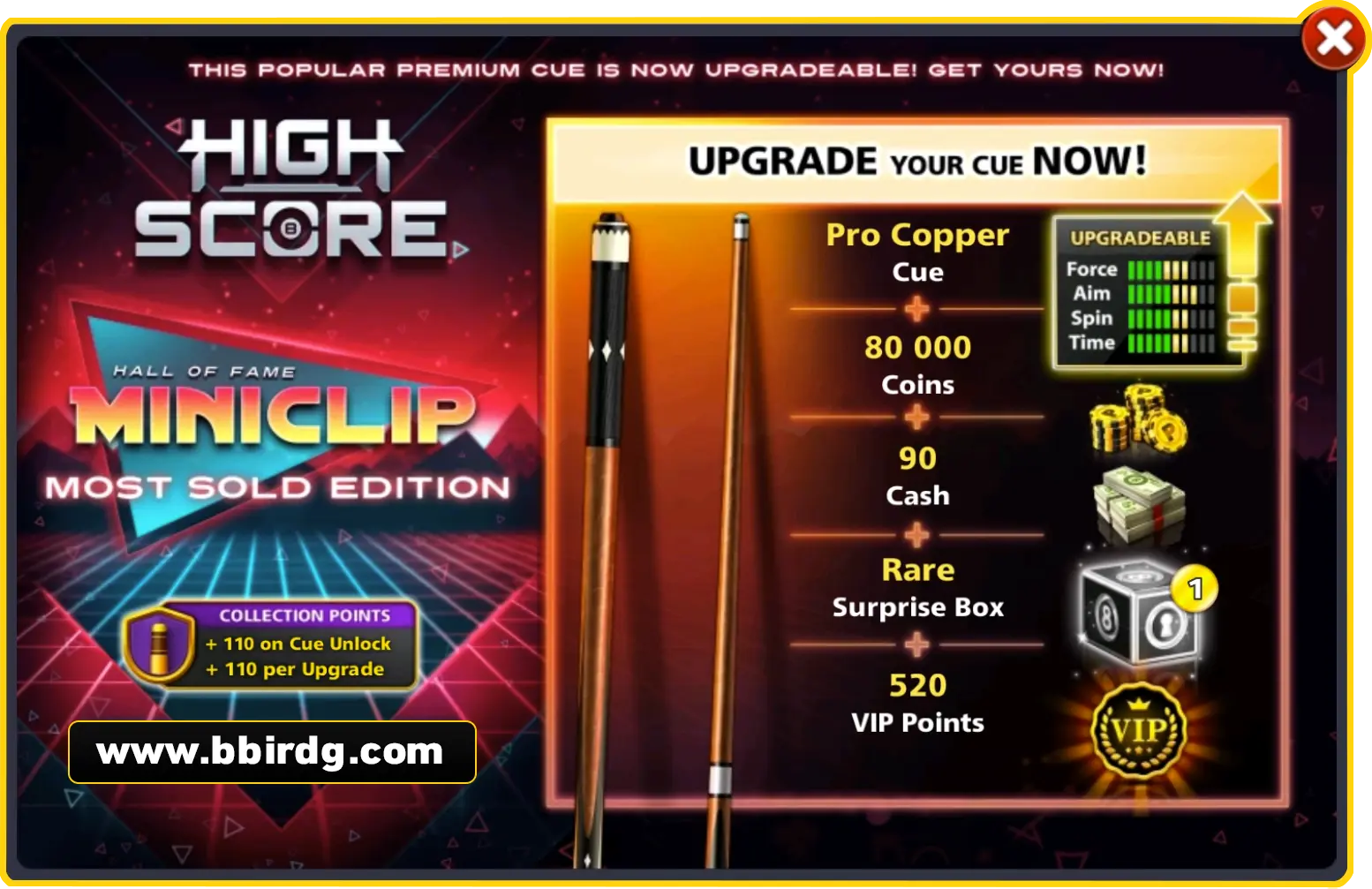 Pro Copper Cue - Most Sold Edition | 8 Ball Pool – BlackBird Store