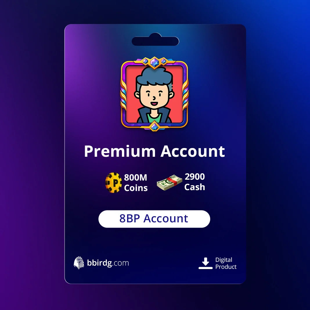800 Million Coins & 2900 Cash | 8 Ball Pool Account – BlackBird Store
