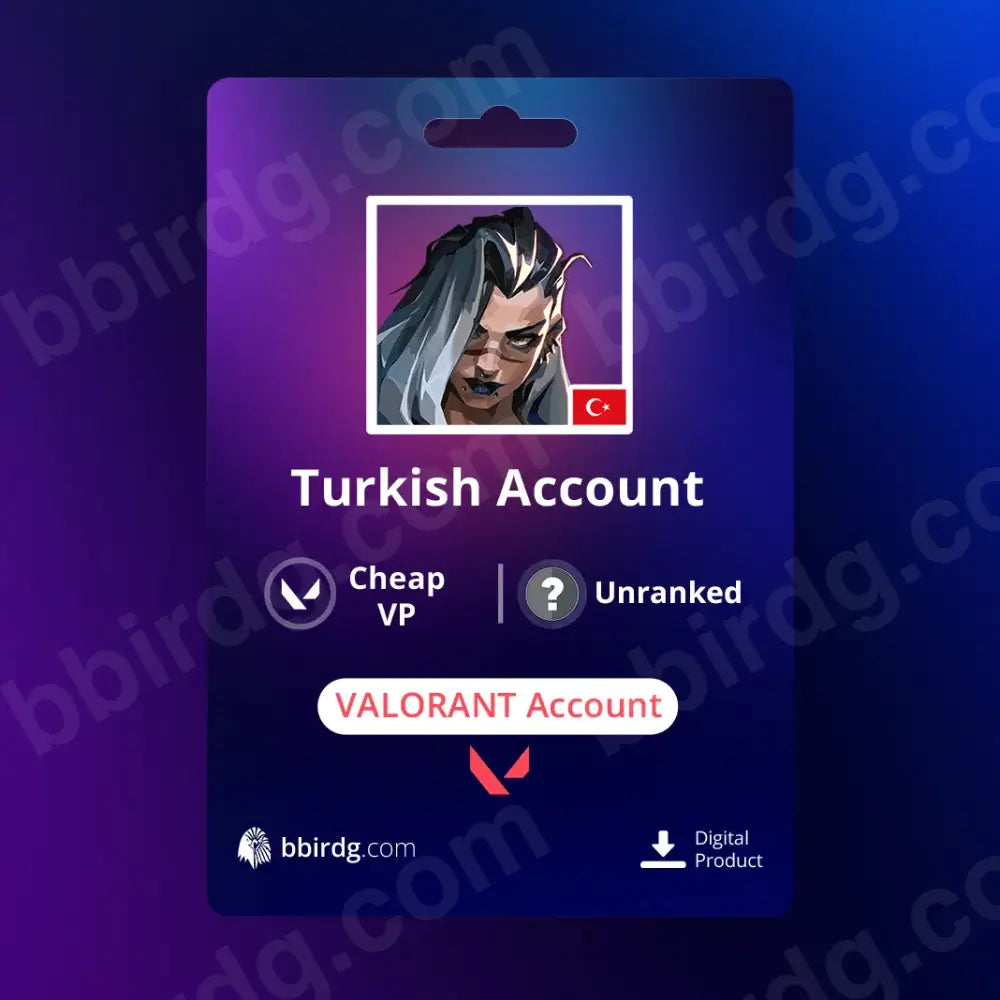 Buy Turkish VALORANT Account - Cheap VP | BlackBird Store